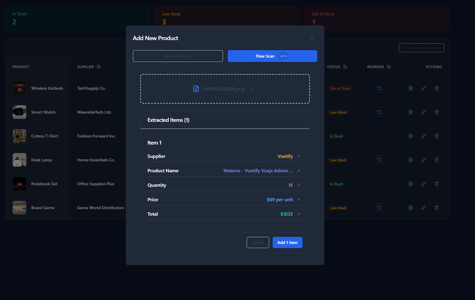 FlowTrack - Inventory Management System